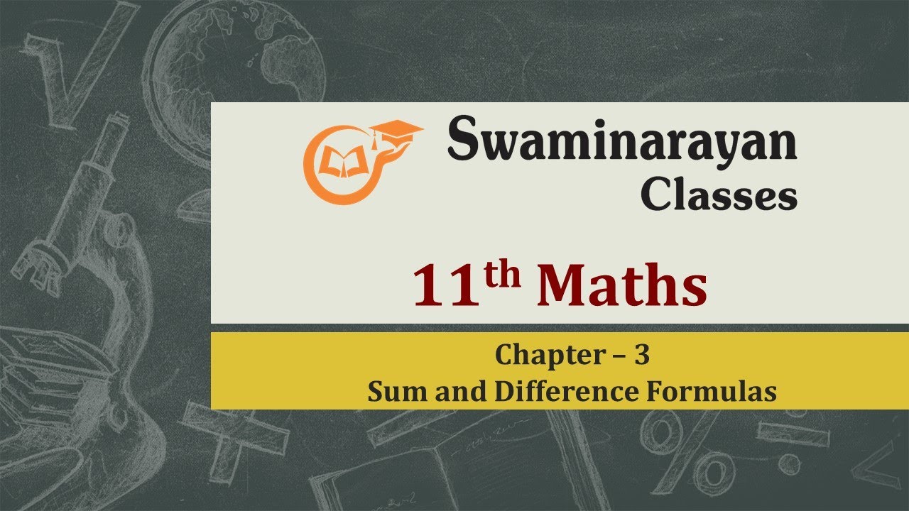 11th Maths Chapter - 3 Part - 4 (Sum and Difference formulas) - YouTube