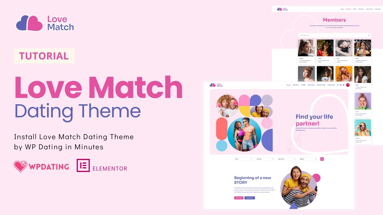 SETUP Your Dream Dating Website with Love Match WordPress Dating Theme ...