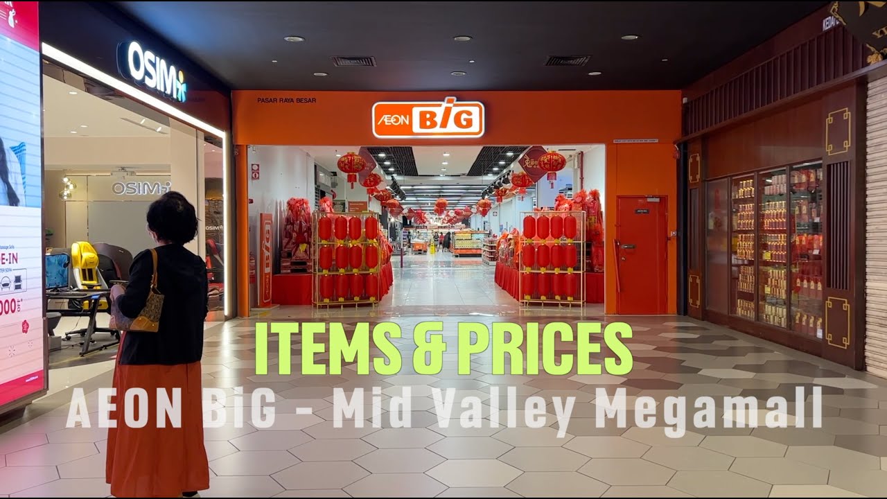 AEON BIG MidValley - items & prices - YouTube