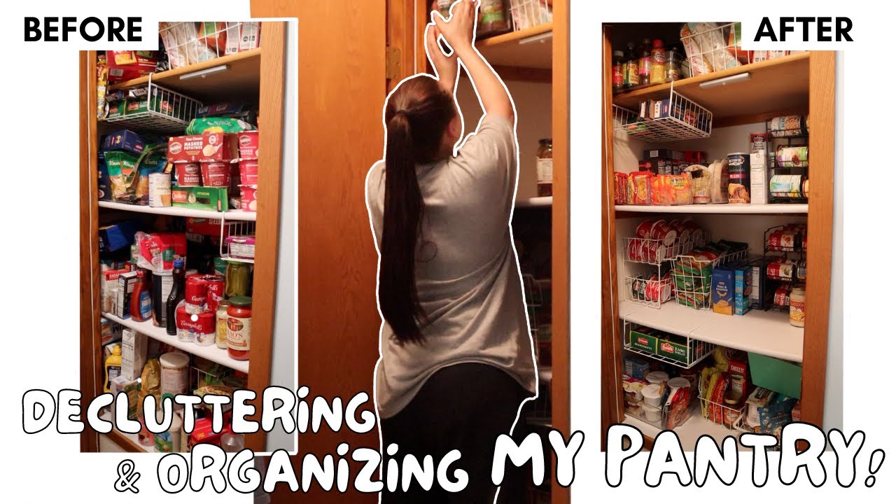 Decluttering & ORGANIZING My Pantry! | Kitchen Cleaning Series Part 4 ...