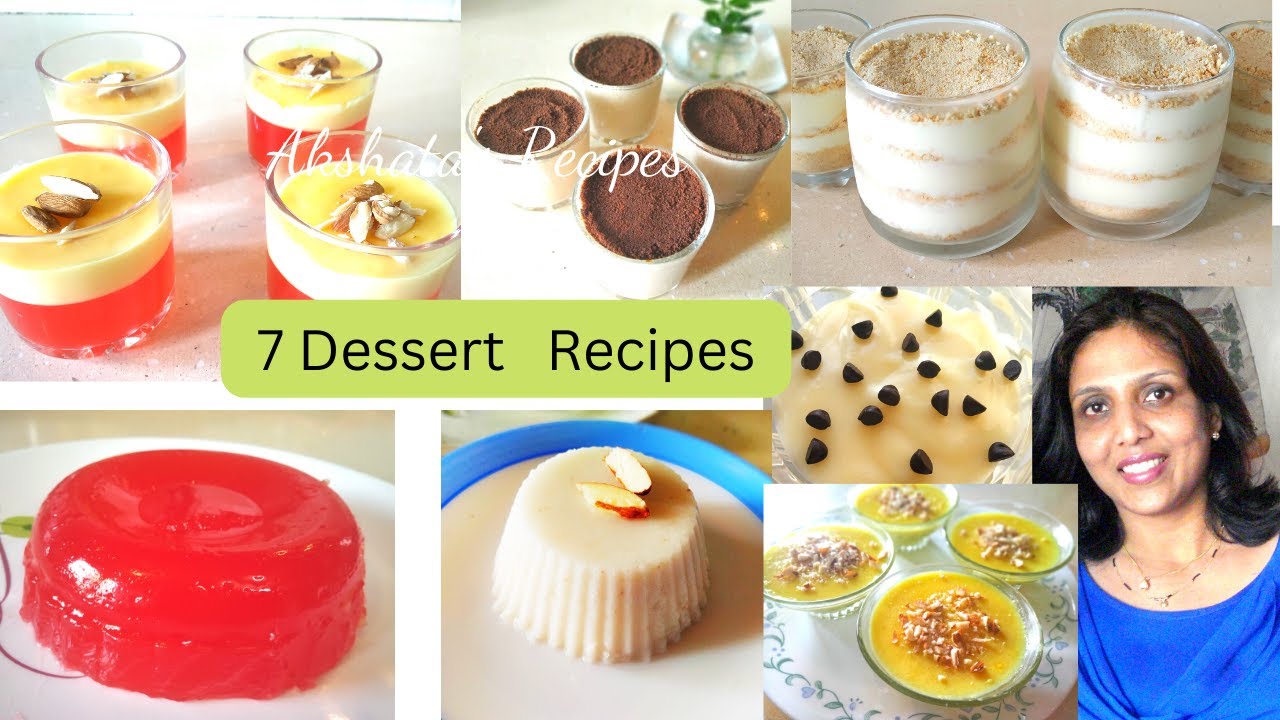 7 Simple everyday Dessert Recipes|Craving something sweet recipes - YouTube