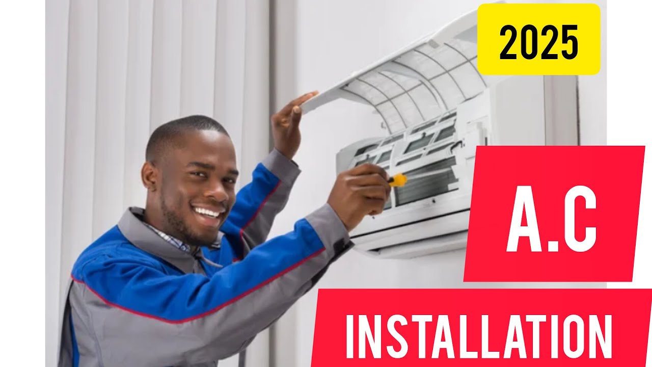 SPLIT A.C AIR CONDITIONER STEP BY STEP INSTALLATION IN HOME - YouTube