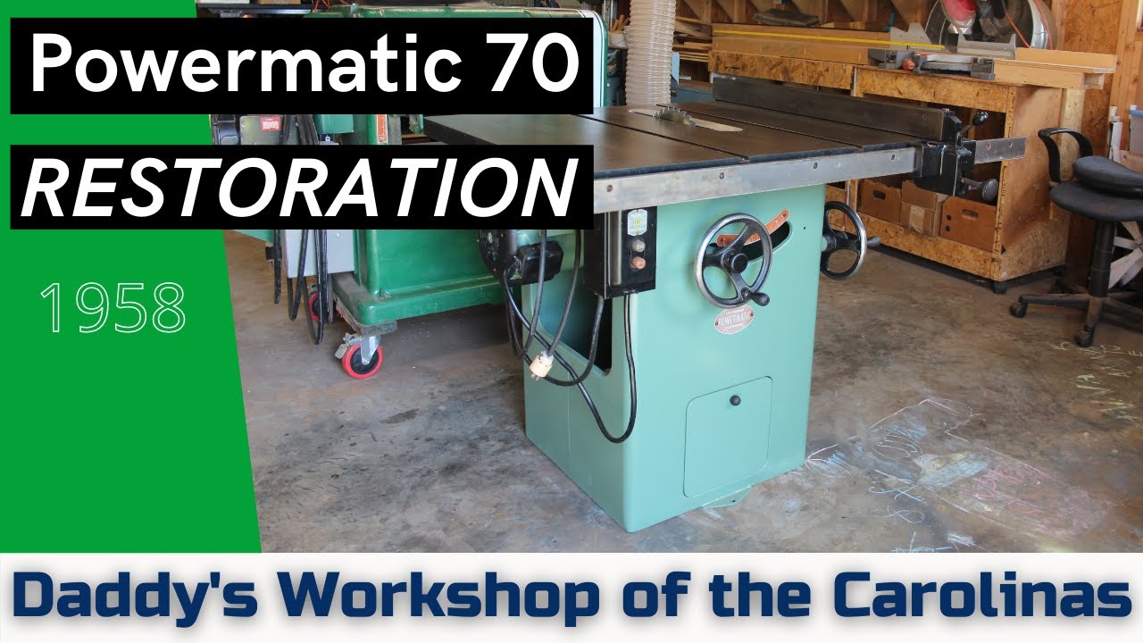 1958 Powermatic Model 70 12" Table Saw Restoration - YouTube