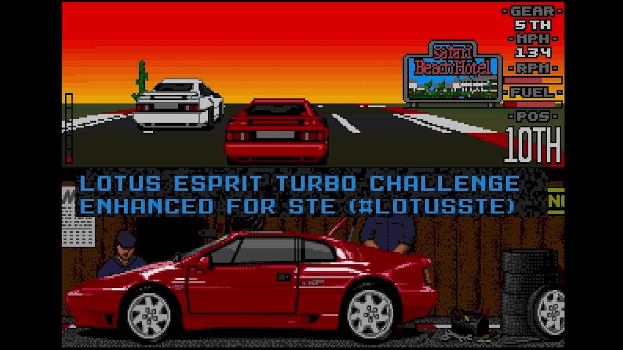 Lotus Esprit Turbo Challenge STe - Atari STe (2021) longplay - YouTube