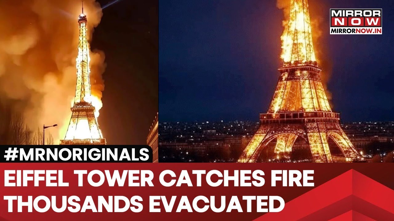 Eiffel Tower Catches Fire On Christmas Eve, Thousands Of Tourists ...