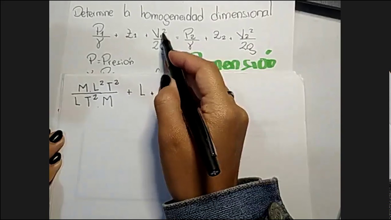 Homogeneidad dimensional - Ecuación de Bernoulli - YouTube