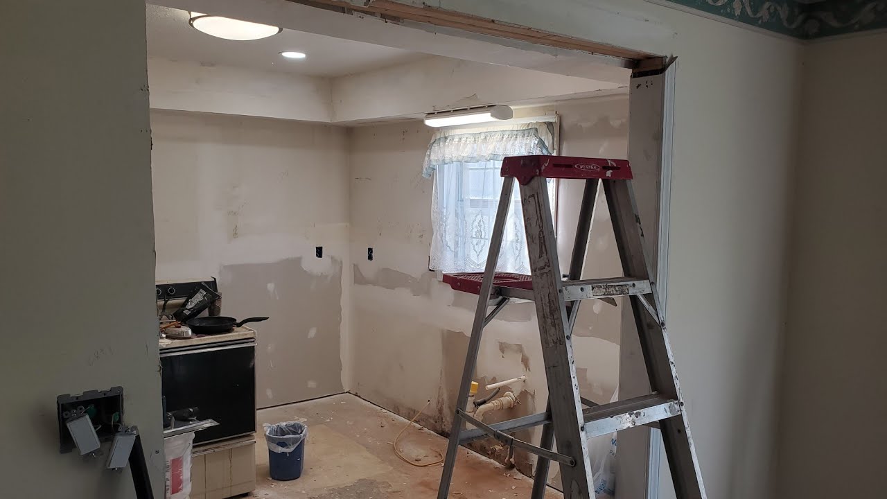 expanding a LOAD BEARING WALL in less than one hour. DIY, Home ...