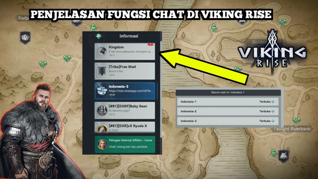 Fungsi Penjelasan lengkap kolom chat di Viking Rise - YouTube