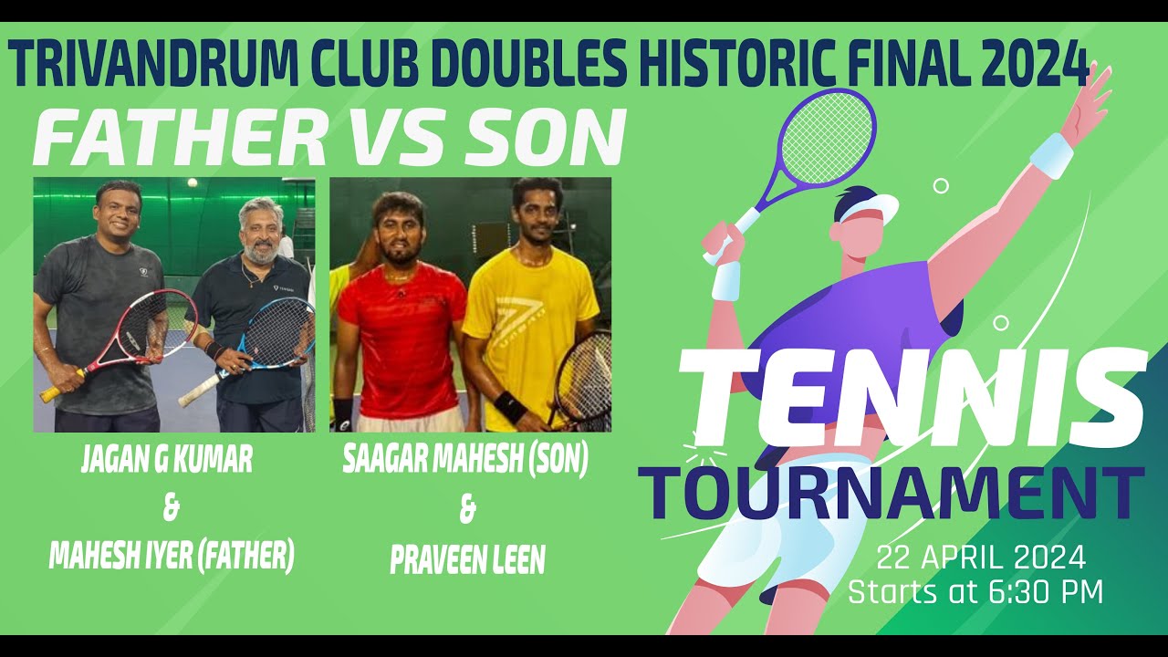 Trivandrum Club Doubles Historic Final 2024- Father vs Son 😎 - YouTube