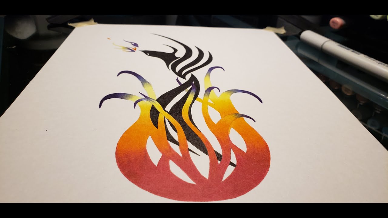 Phoenix on Fire!!!! Using Copic Markers🔥🔥 - YouTube