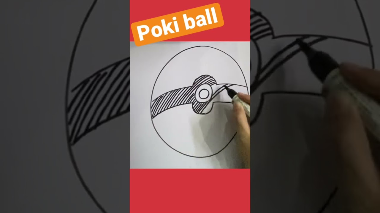 Easy to draw poki ball#drawing #trendingshorts #beautiful #drawsooqutee ...