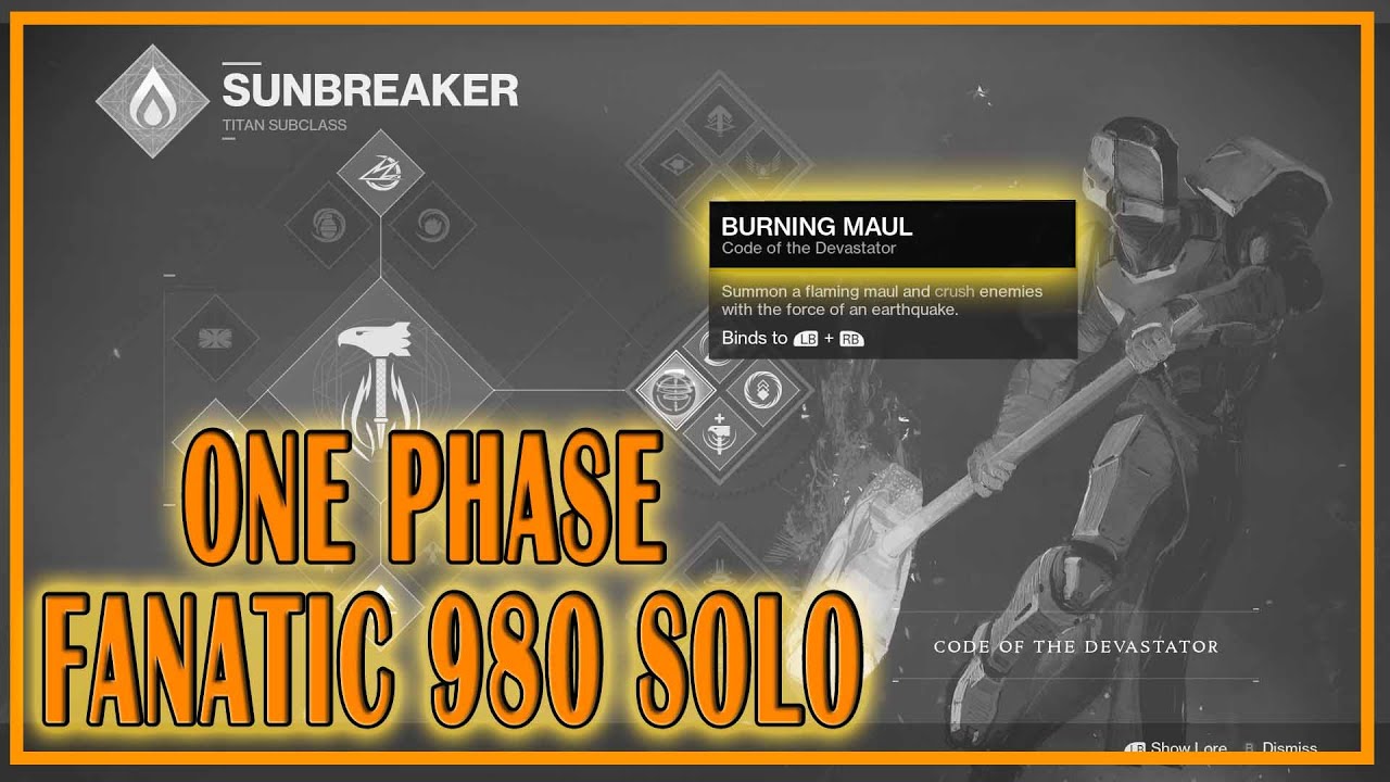 Fanatic (Master Nightmare Hunt: Insanity) Solo 1 Phase Burning Maul ...