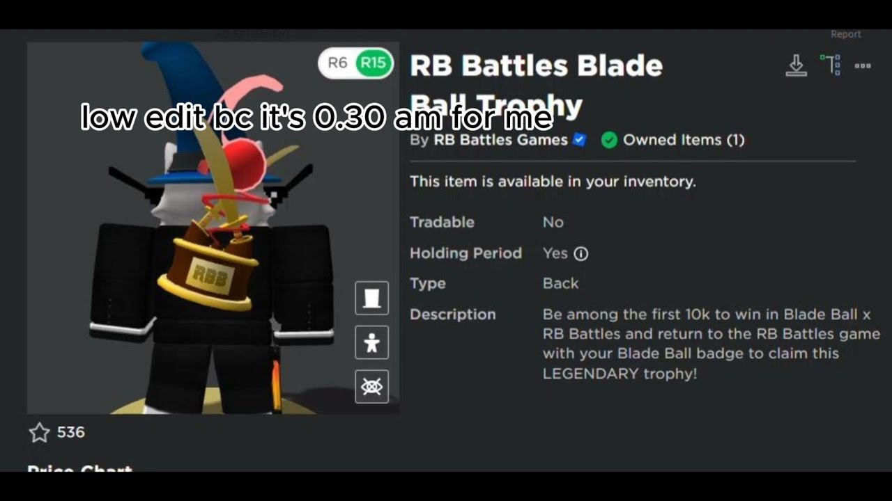 The easy way to get the RB Battles Blade Ball Trophy - YouTube