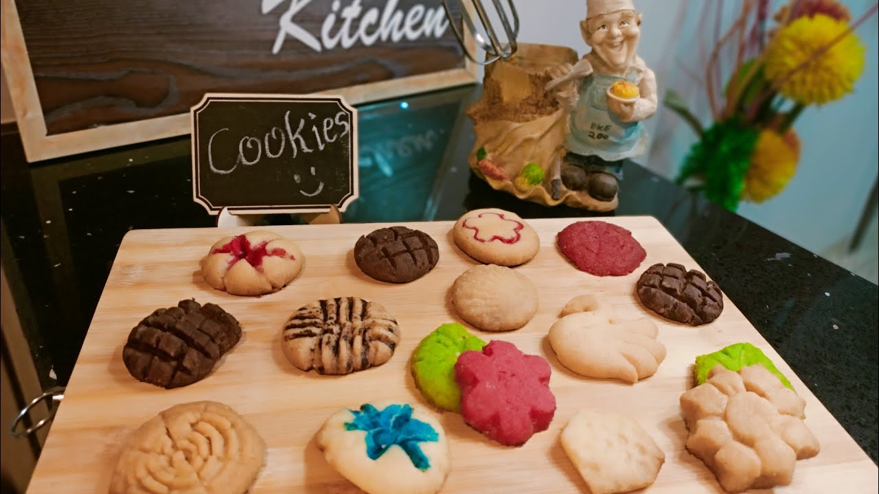 Designer Cookies | Using Kitchen Tools | 3 Ingredients Cookies Recipe ...