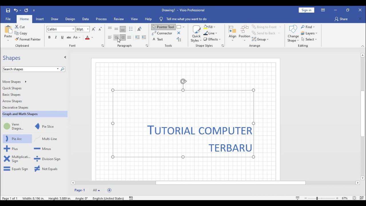 Belajar MS Visio Profesional Bagian 2 Pengenalan Font dan Paragraph ...