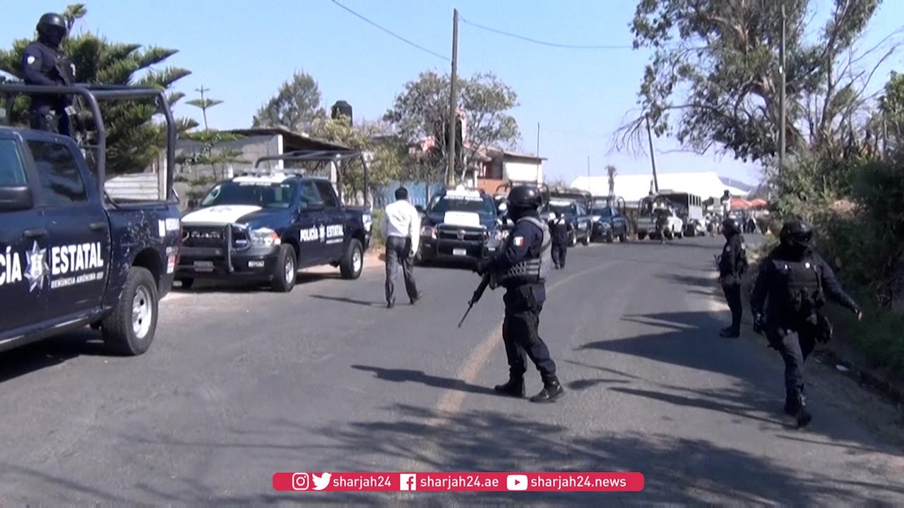 Heavy security presence at scene of ambush on Mexico police convoy ...