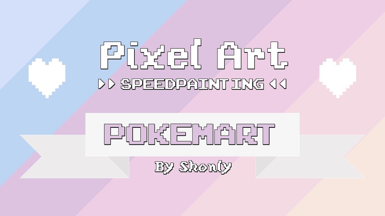 Pixel Art Speedpainting | Pokemon Center & Pokemart - YouTube
