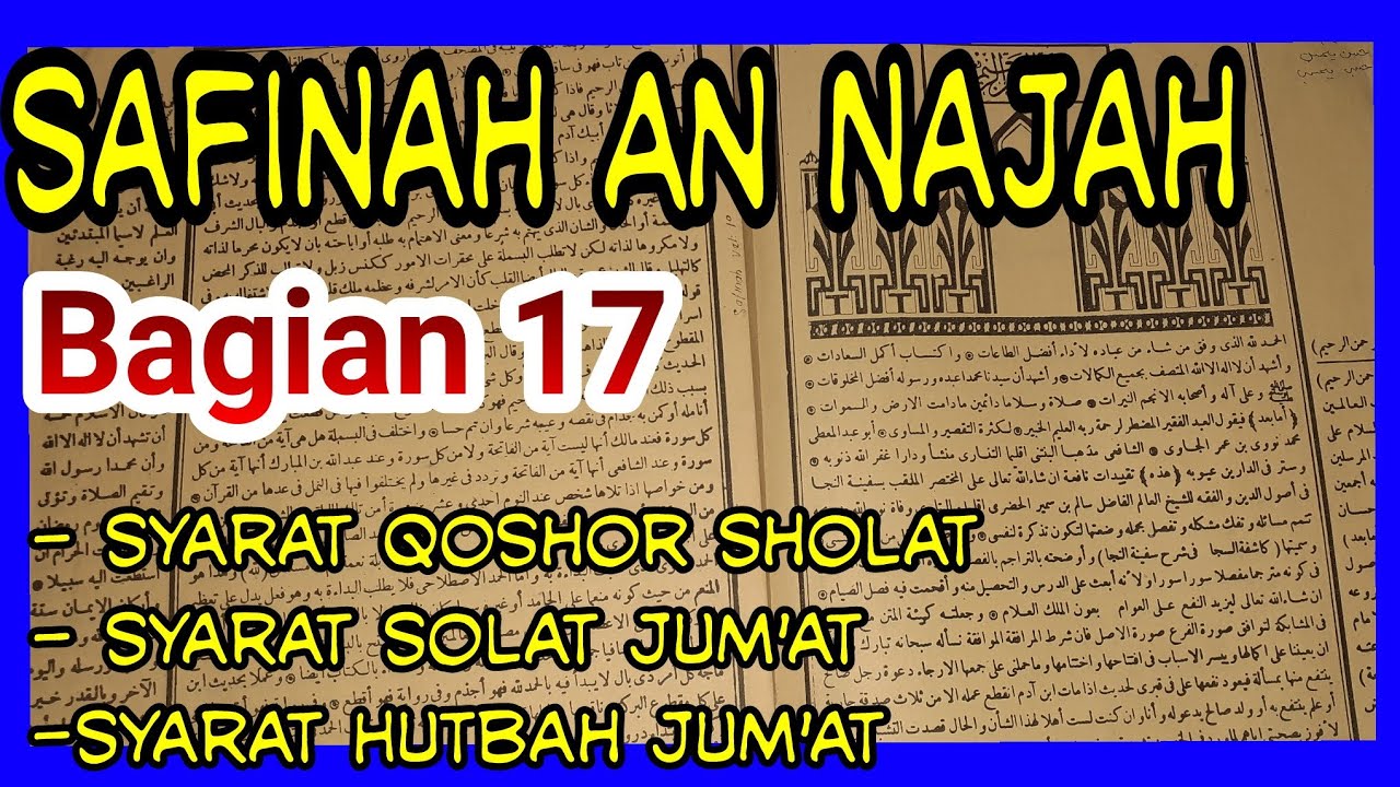 Mutola'ah Kitab Safinah Bahasa Sunda Bab Syarat qoshor Sholat, Syarat ...
