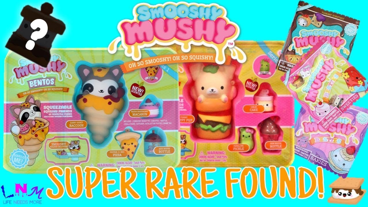Unboxing Smooshy Mushy Scented Squishes Series 1 Bento Puppy and Racoon ...