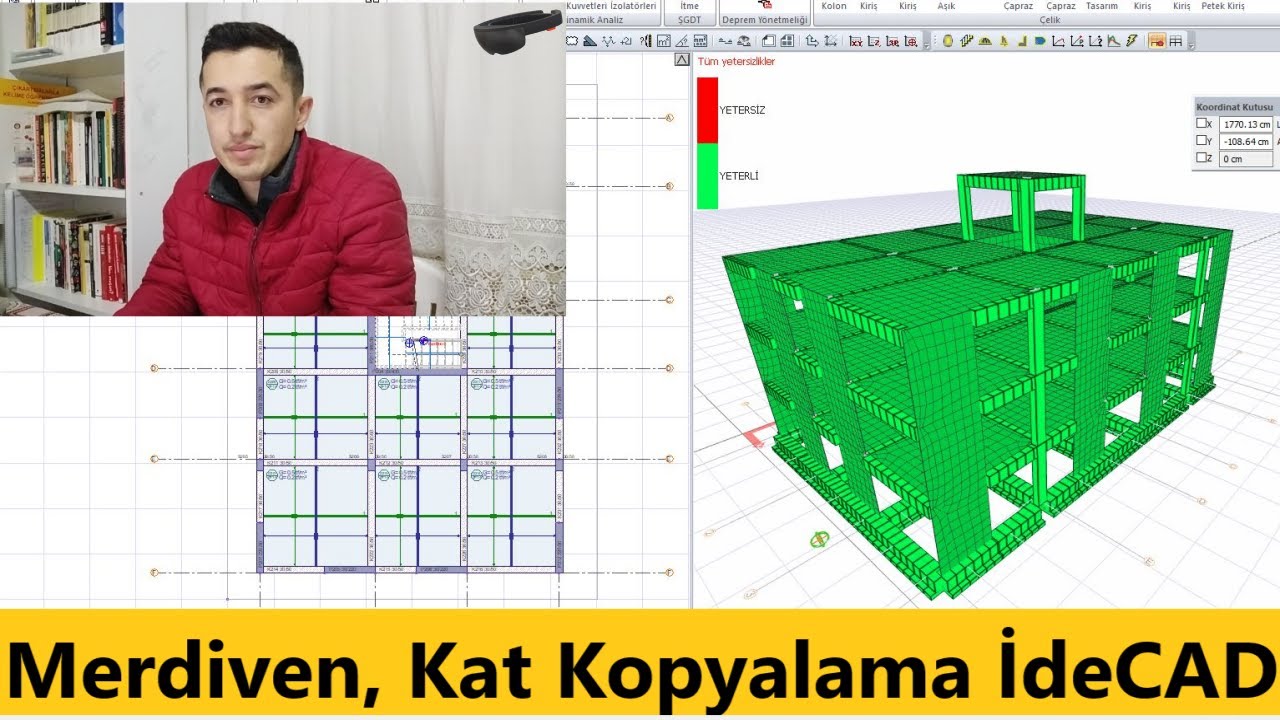 Merdiven Çizimi ve Kat Kopyalama İdeCAD l 4. BÖLÜM - YouTube