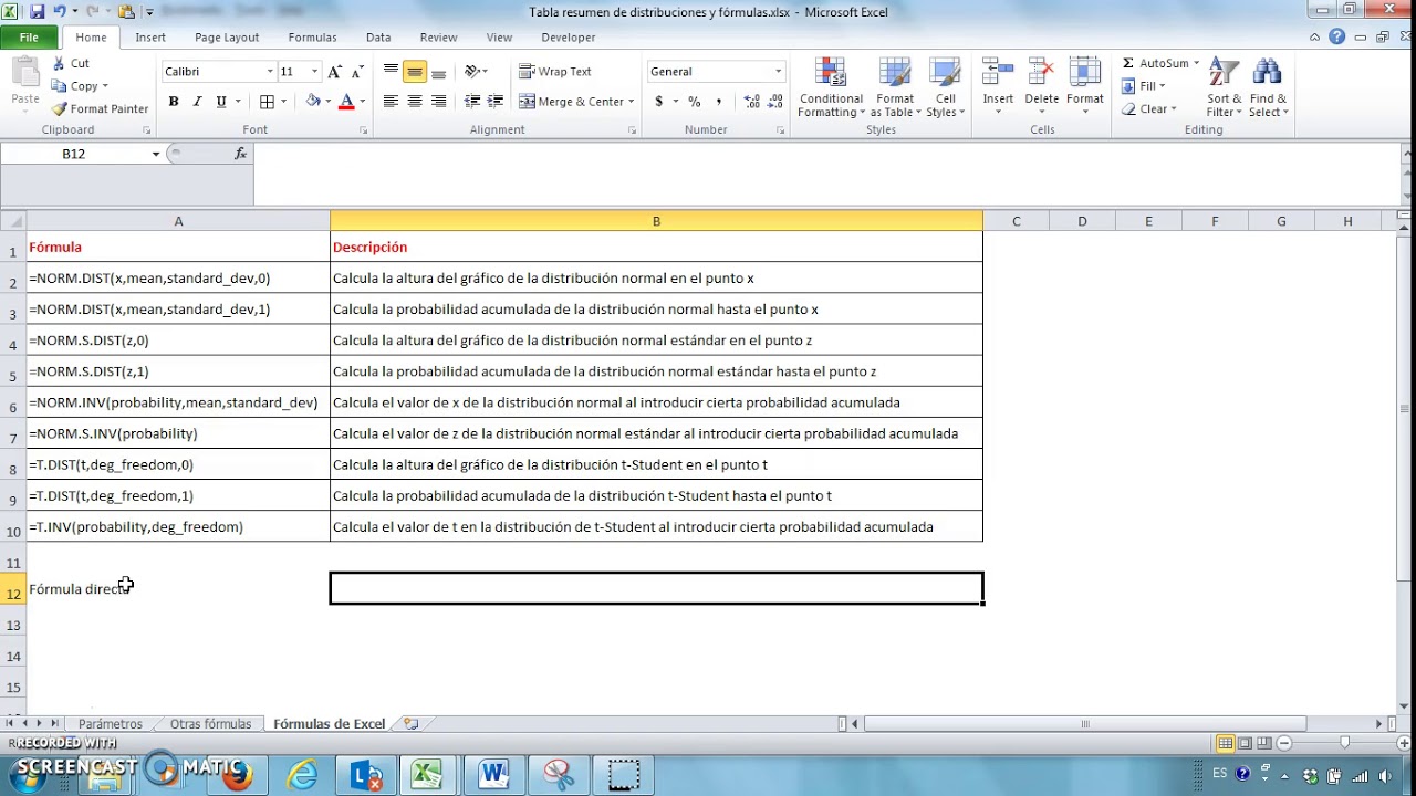 1022 Resumen fórmulas de Excel - YouTube