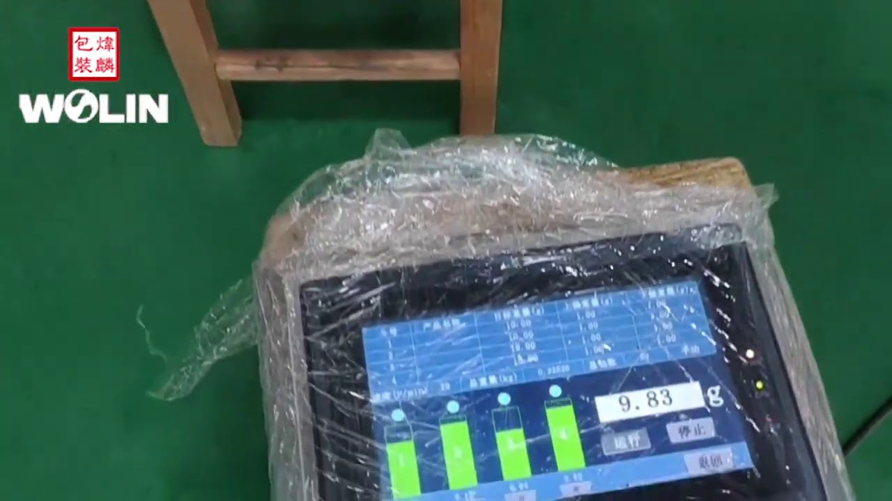 Dried strawberry weighing machine linear weigher - YouTube