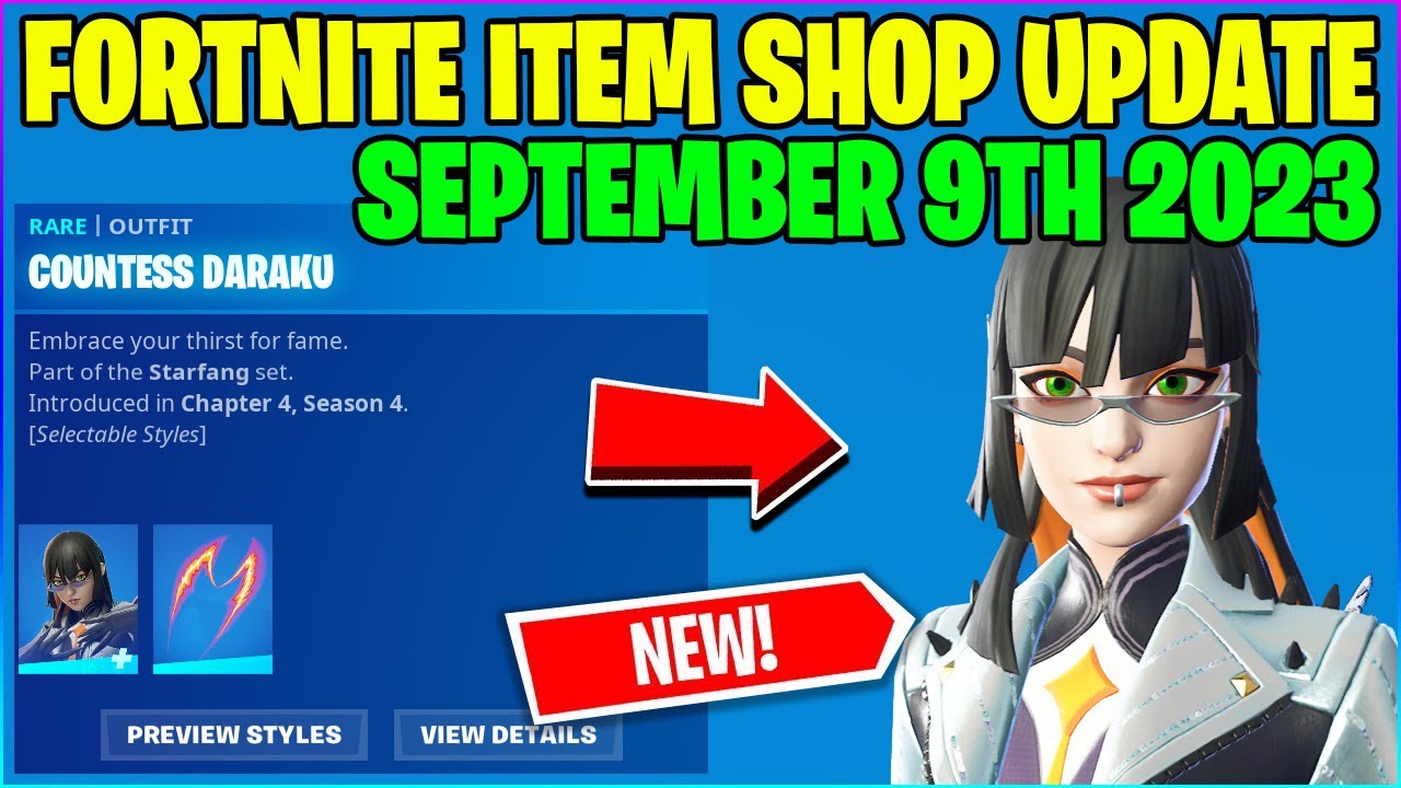 Fortnite Item Shop *NEW* COUNTESS DARAKU SKIN! [September 9th, 2023 ...