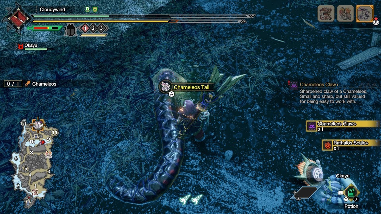 Monster Hunter Rise Gameplay - Hunt Elder Dragon Chameleos with Insect ...