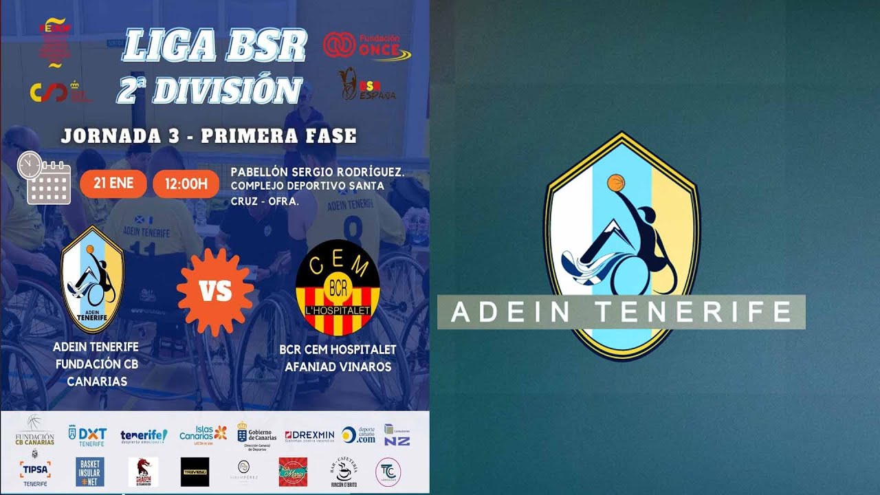 ADEIN TENERIFE FUNDACION CB CANARIAS - BCR CEM HOSPITALET - YouTube