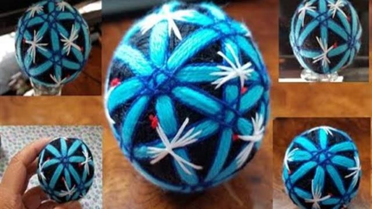 Japanese Temari Ball | DIY Temari Embroidery | Decorative Thread ...