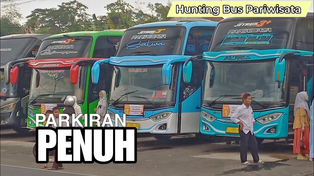PARKIRAN PENUH BUS PARIWISATA DI CIAMIS‼️ Ada 2 Bus Pariwisata Telolet ...