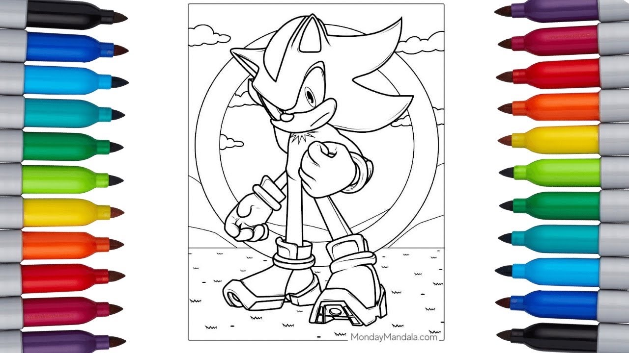 Shadow the Hedgehog Coloring Pages | Sonic Shadow coloring page | NCS ...