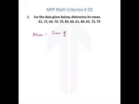 MYP Math Criterion A - Question 1 📐 - YouTube