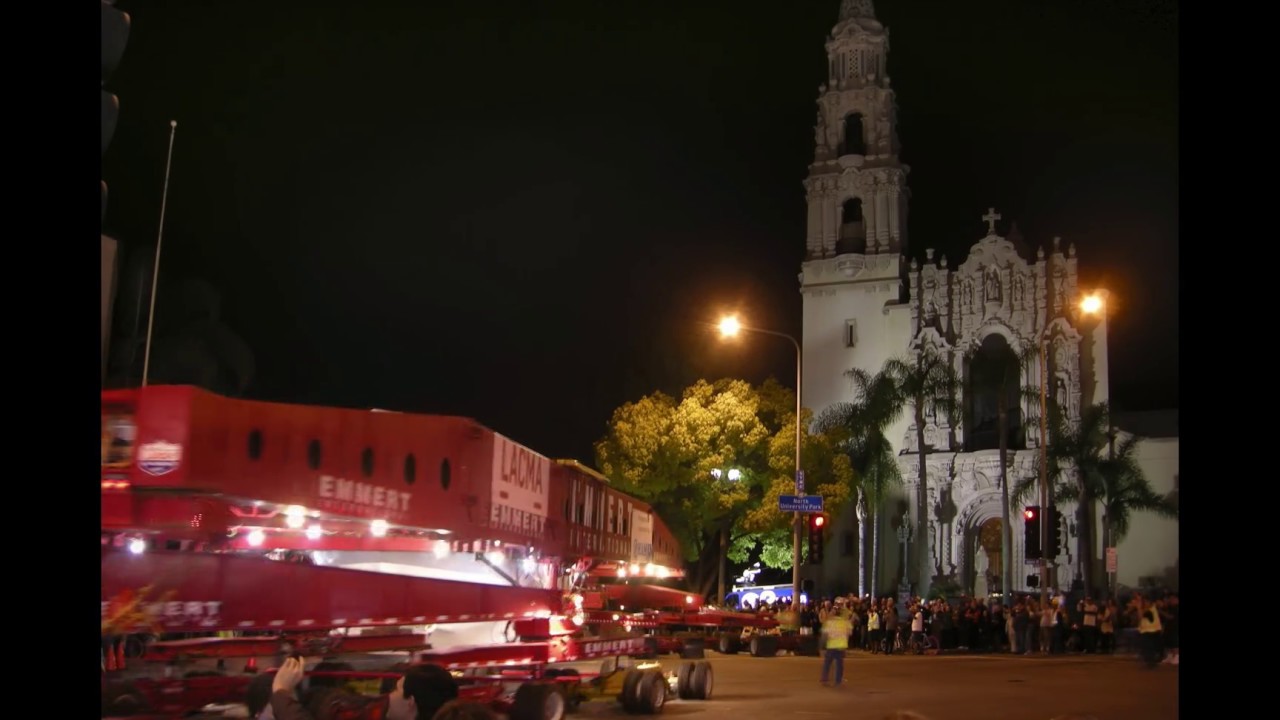 Levitated Mass- LACMA Big Rock - 340 ton - move - YouTube