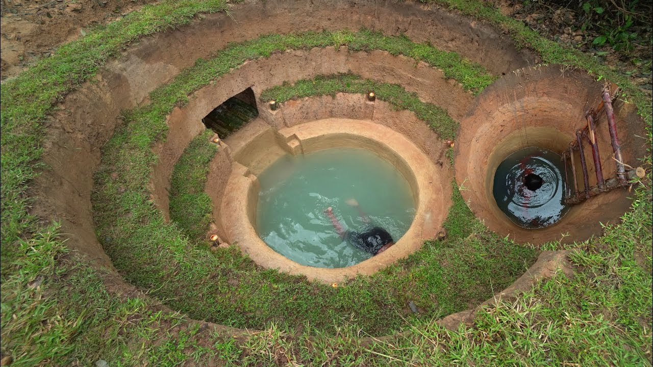 Build an Amazing Underground House And Swimming Pool Without Using Any ...