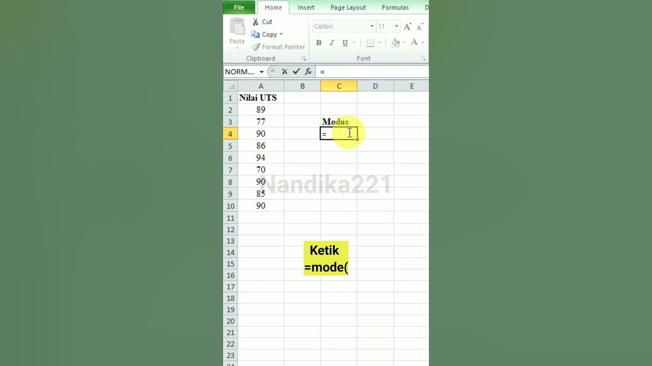 Cara Mencari Modus Pada Data Di Ms Excel #tutorial #excel - YouTube