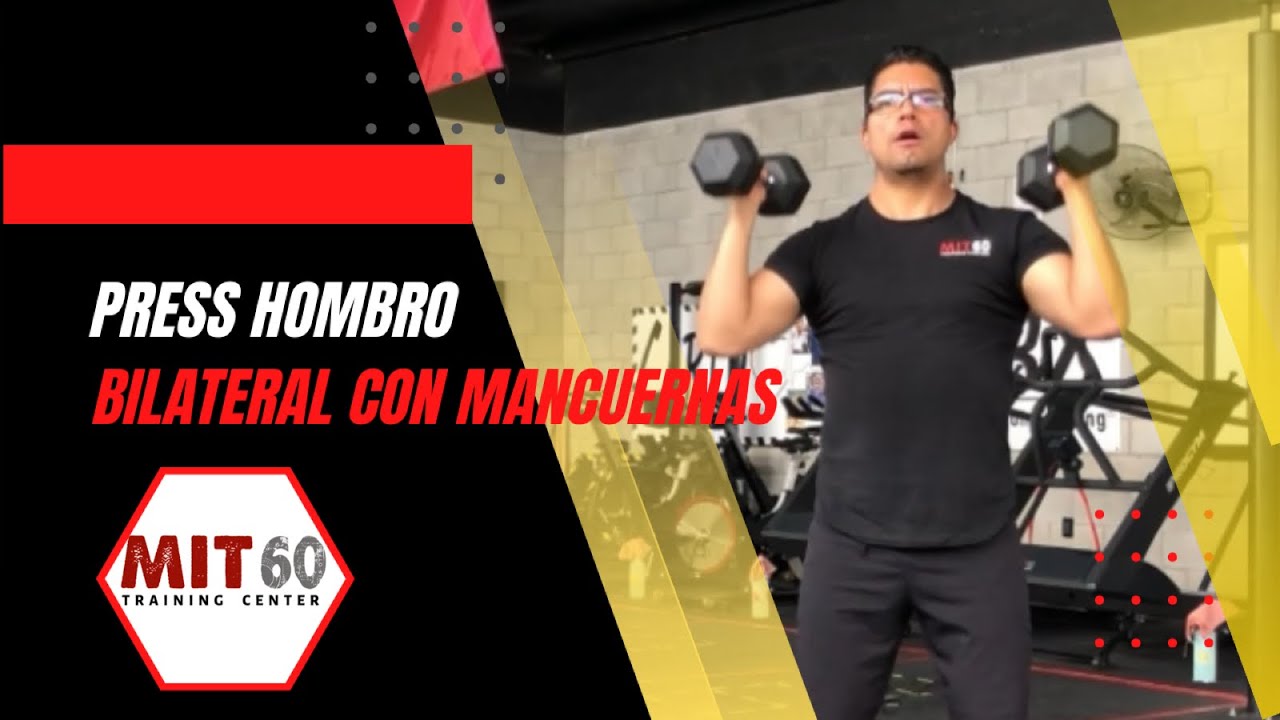 Press hombro bilateral con mancuernas / Bilateral dumbbell shoulder ...