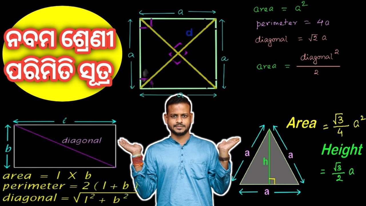 Class 9th Mensuration Formulas||9th Class Mensuration Formula in Odia ...