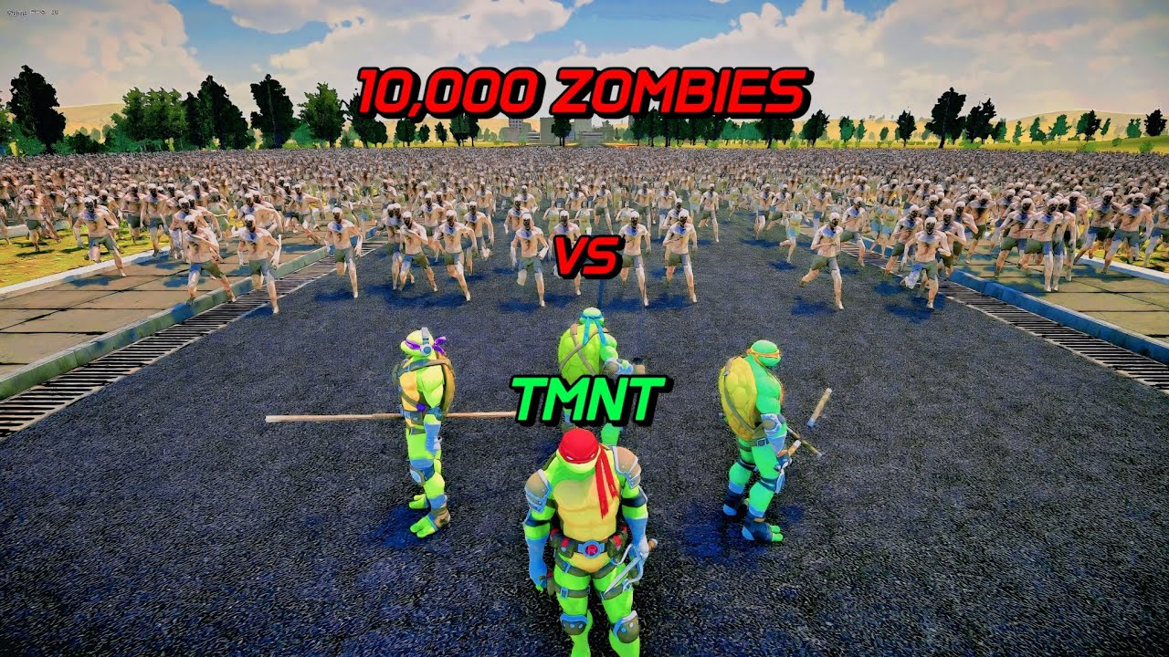 TMNT vs 10,000 Zombies: WHO WINS? - YouTube