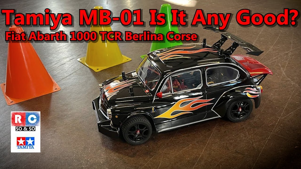 Tamiya MB01 - Is It Any Good? Fiat Abarth 1000 TCR Berlina Corse & Cones! - YouTube