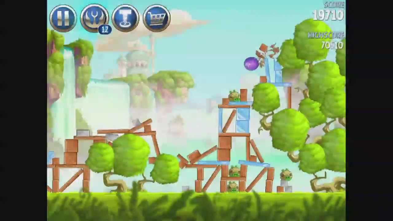 Angry Birds Star Wars 2 Level B1-19 - Naboo Invasion 3 Stars ...