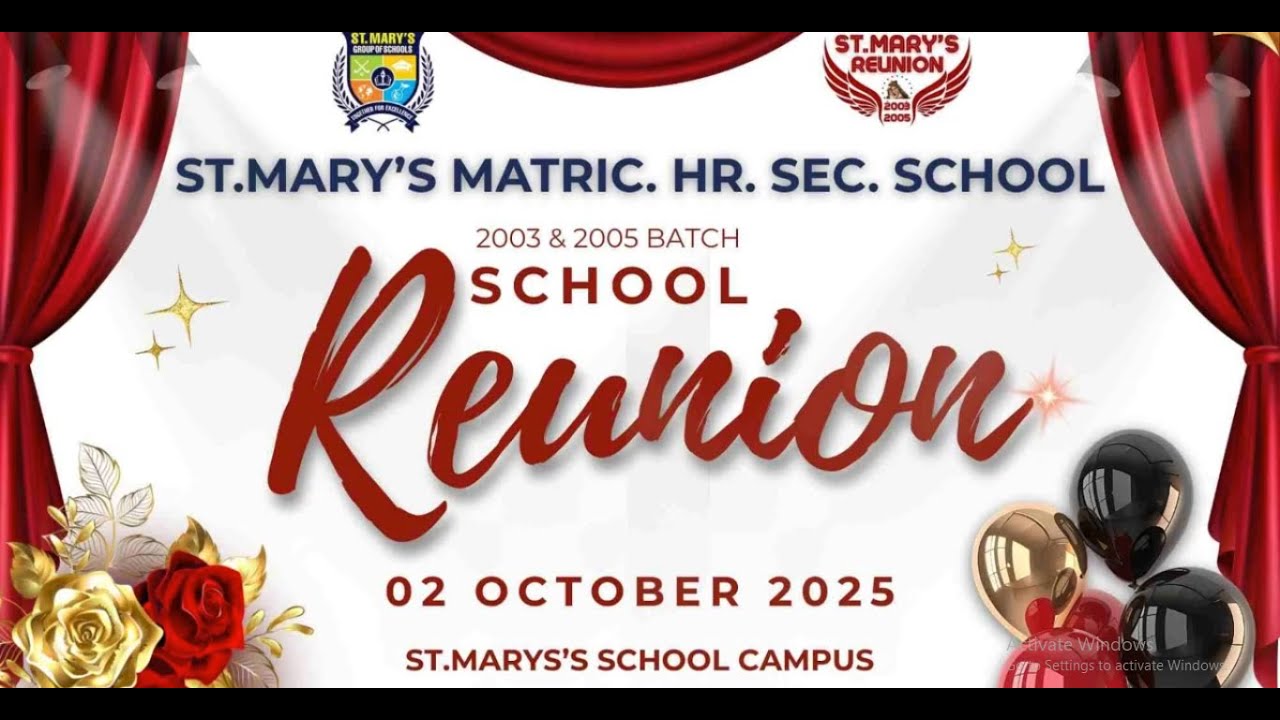 St. Mary’s School Reunion | Batch of 2003–2005 | A Walk Down Memory ...