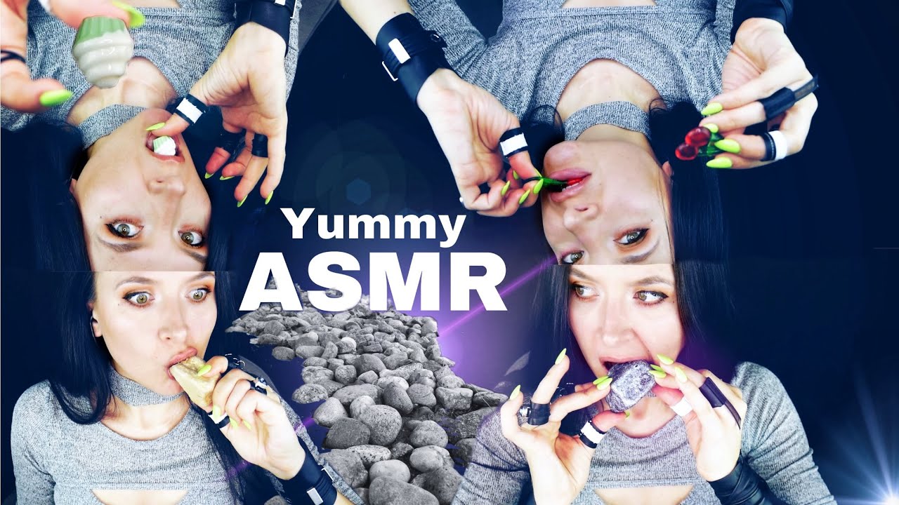 ASMR eating rocks, ropes, legos and more - YouTube