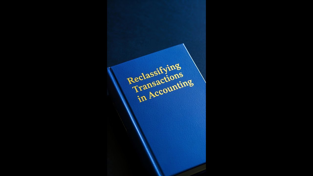 ACCOUNTING - What does reclassifying transactions mean in accounting # ...