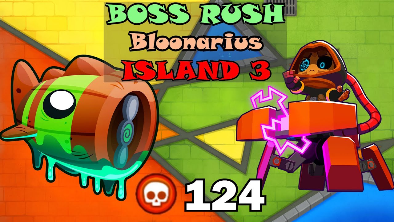 Boss Rush Island 3 | 124 Pops | Bloonarius | Cubism | BTD6 Boss ...