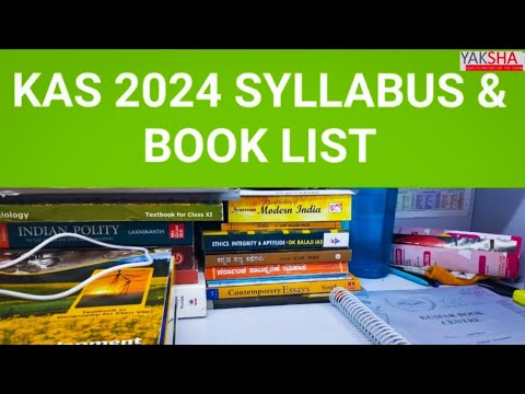 KAS 2024| Books List & Syllabus Discussion| Part-1|Standard Authors books|#kas#kpsc#keaexams ...