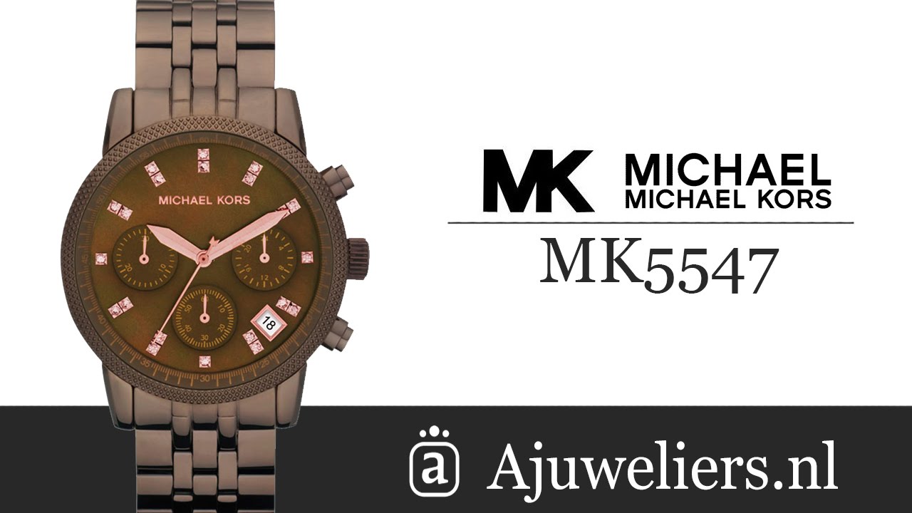 Michael Kors MK5547 - Michael Kors horloge met een band van edelstaal ...