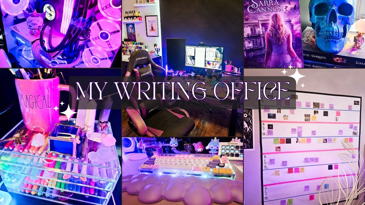 My Writing Office Tour 💜💻 SPOOKTACULAR 2023 - YouTube