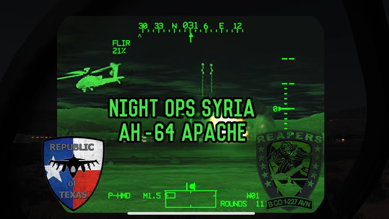 DCS World | Night Ops Syria | AH-64 Apache - YouTube