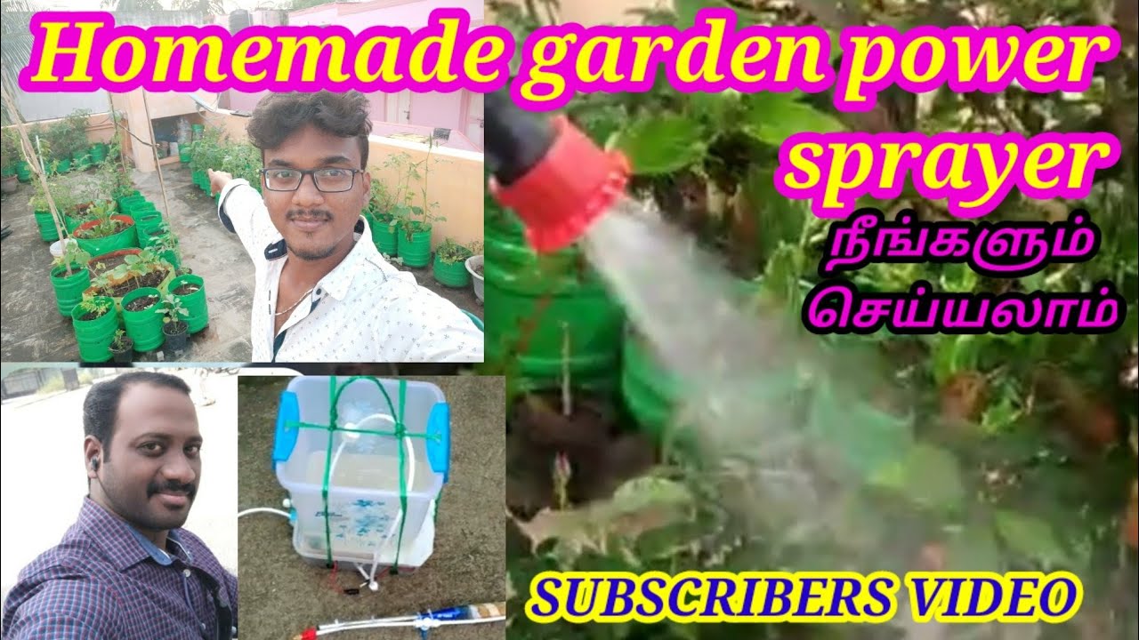 homemade power sprayer for terrace garden. do it yourself lowcost ...